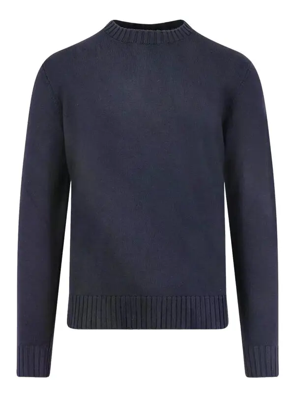 FILIPPO DE LAURENTIIS Merino Wool Crew-neck Sweater - Blue