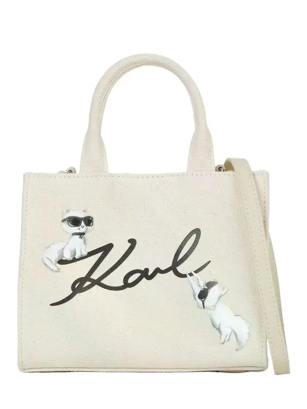 Karl Lagerfeld Ikon Signature Choupette Tote - Neutrals