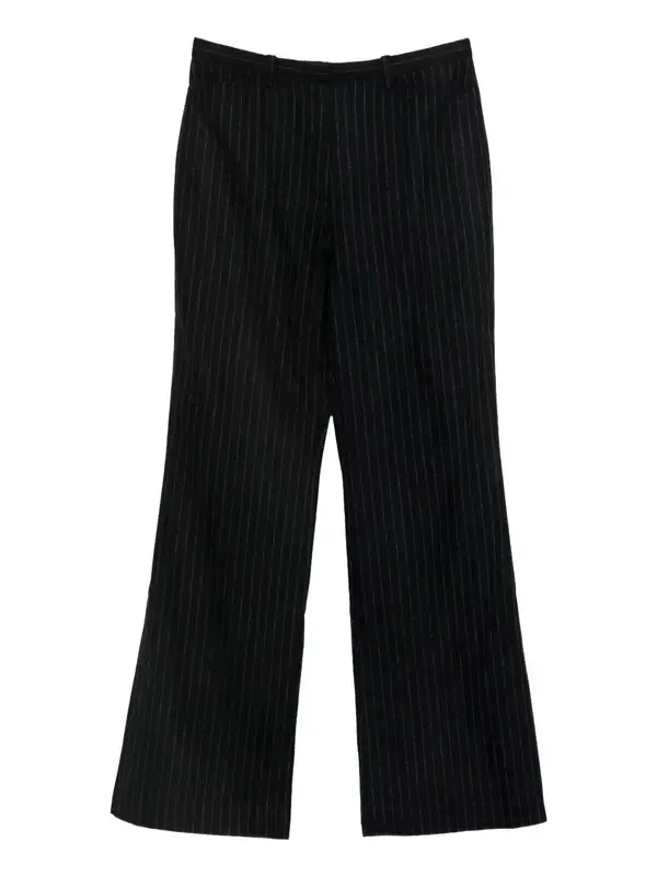 TONYWACK Pinstripe Trousers - Black