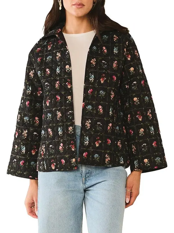 EDDY Flora Quilted Jacket - Quilted Florence Black Floral