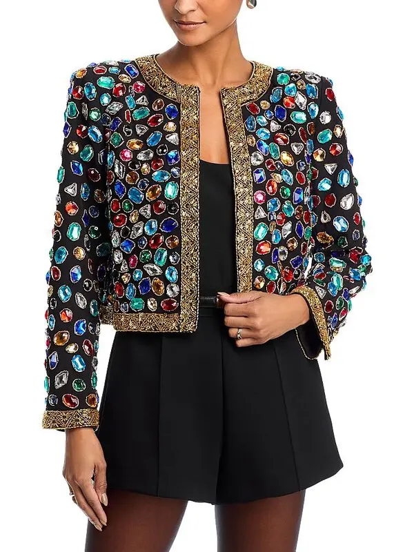 Aqua Jeweled Blazer - Multi