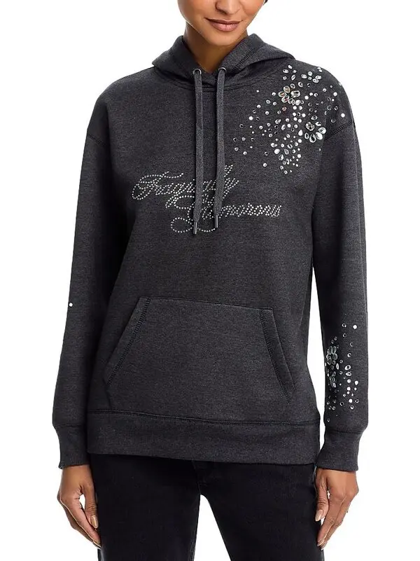 Aqua Crystal Clusters Hoodie - Washblack