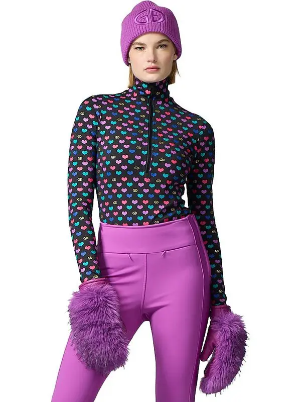 Goldbergh Cuori Half Zip Ski Top - Heart