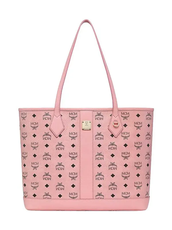 Mcm Liz Medium Visetos Shopper Tote - Soft Pink
