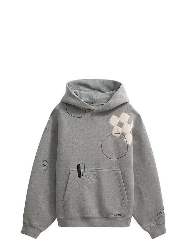WAX LONDON Oversized Royal Hoodie - Gray Multi