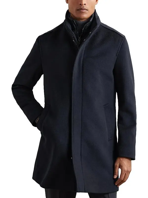 REISS Fuel Vest Insert Coat - Navy