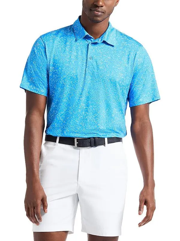 Robert Graham Fairwaysplash Knit Polo Shirt - Blue