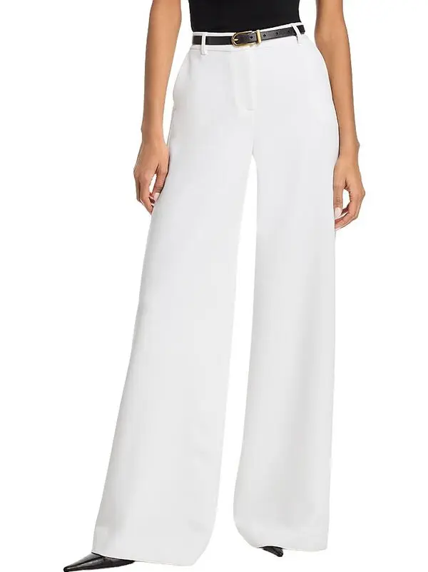 L'Agence Livvy Straight Leg Pants - White