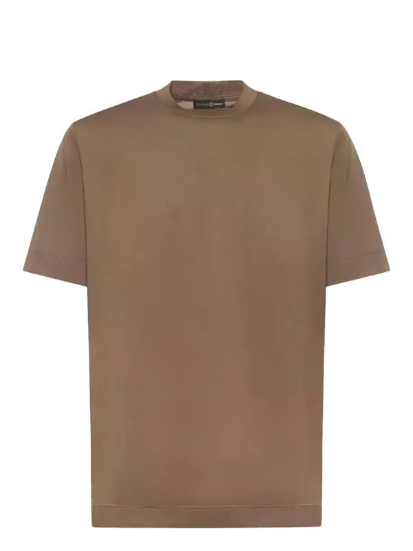 GIULIANO GALIANO Cotton T-shirt - Brown
