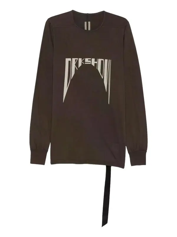 Rick Owens Logo-print Long-sleeved T-shirt - Brown