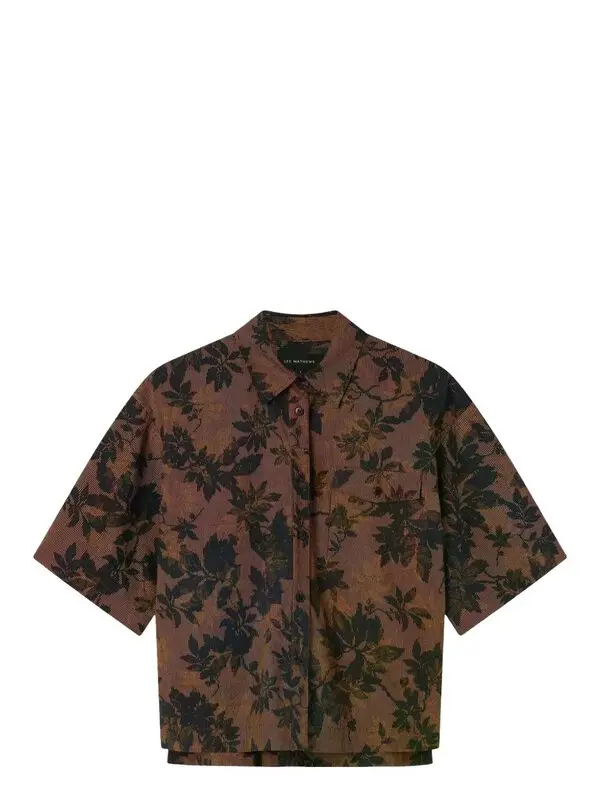 LEE MATHEWS Ivy Floral-pattern Shirt - Brown