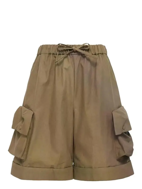 Simone Rocha Flap-pocket Drawstring Shorts - Brown