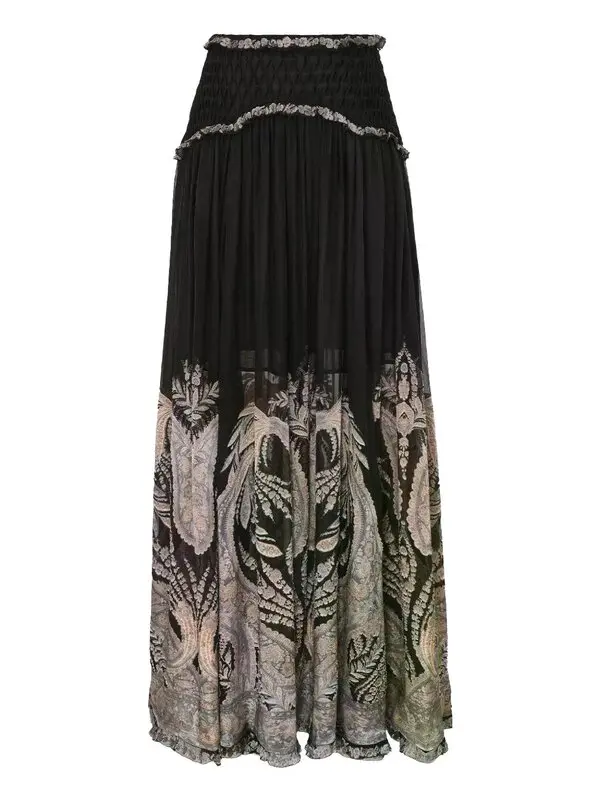 Zimmermann Ruffled Maxi Skirt - Black