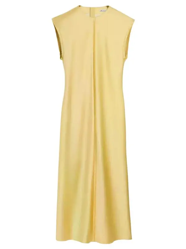 Ami Paneled Midi Dress - Yellow