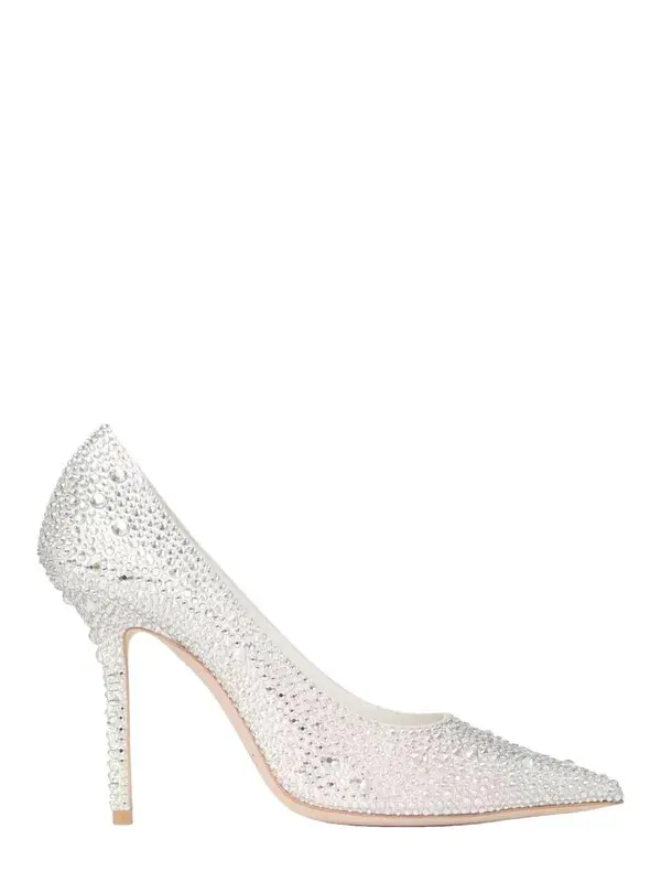 JIMMY CHOO 100mm Love Crystal-embellished Pumps - Silver