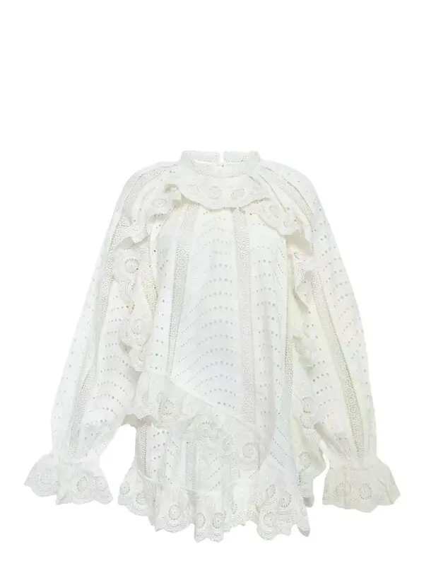Ulla Johnson Marcella Asymmetrical Long-sleeve Blouse - White