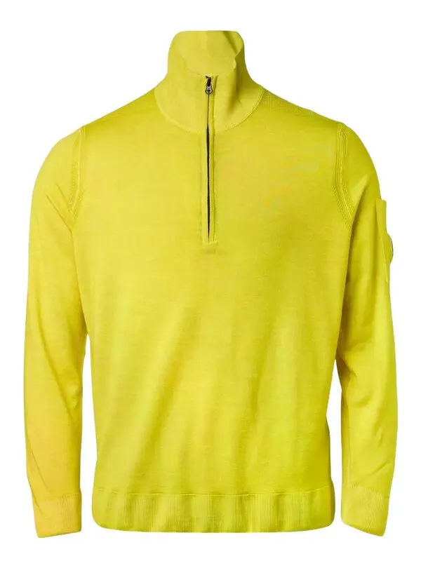 C.P. COMPANY Half-zip Wool Sweater - Yellow