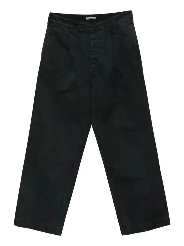 Auralee Finx Wide Leg Trousers - Black