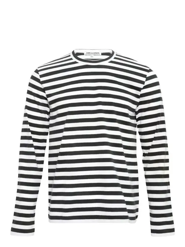 Comme Des Garçons Long-sleeve Stripe T-shirt - White