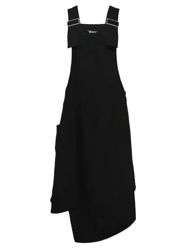 BLACK COMME DES GARÇONS Pinafore Asymmetric Dress - Black