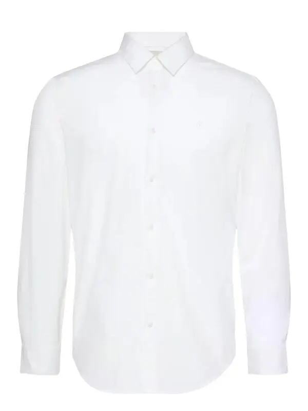 Calvin Klein Long-sleeved Cotton Shirt - White