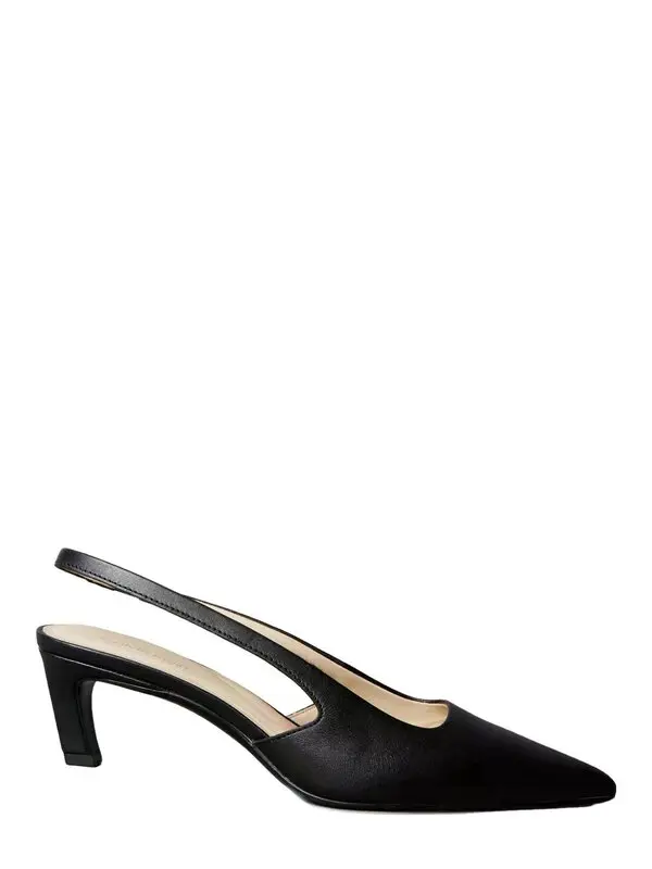 Calvin Klein 40mm Leather Slingback Pumps - Black