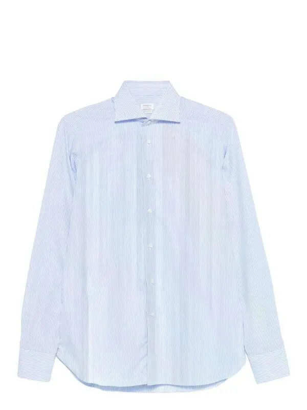 BORRIELLO NAPOLI Striped Cotton Shirt - Blue