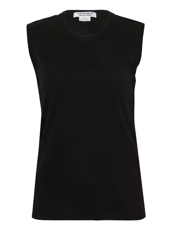 Comme Des Garçons Cotton Sleeveless Vest - Black