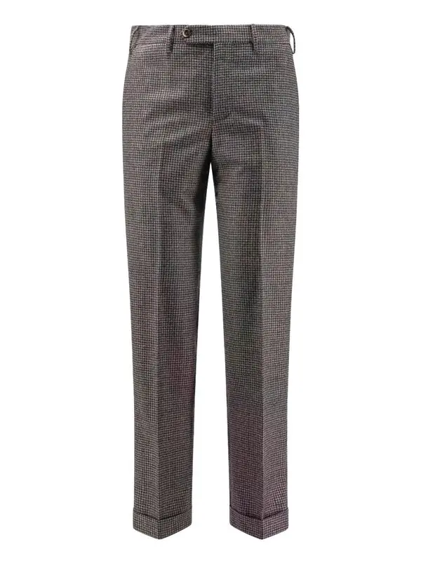 PT TORINO Checked Trousers - Grey