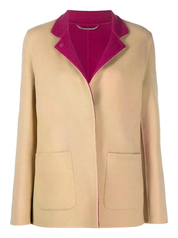 Alberta Ferretti Reversible Virgin Wool-blend Coat - Neutrals