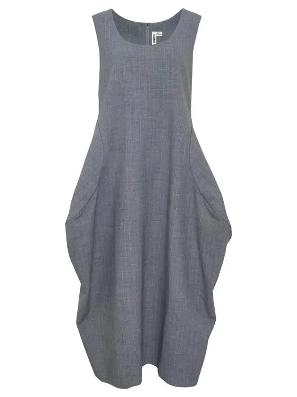 Comme Des Garçons Pinstripe Flared Dress - Grey