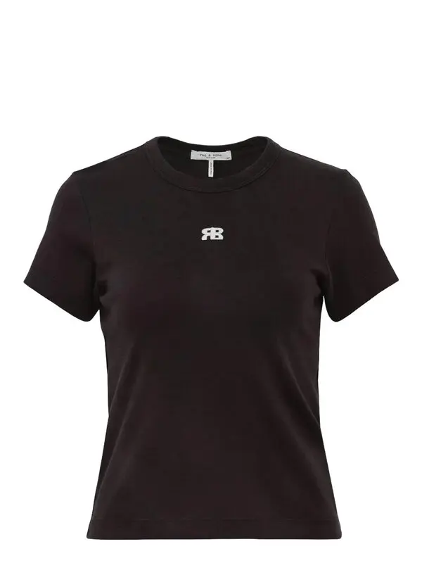 Rag & Bone Logo-embroidered Tee - Black