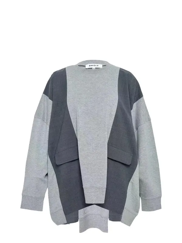 ENFOLD Paneled Sweatshirt - Grey