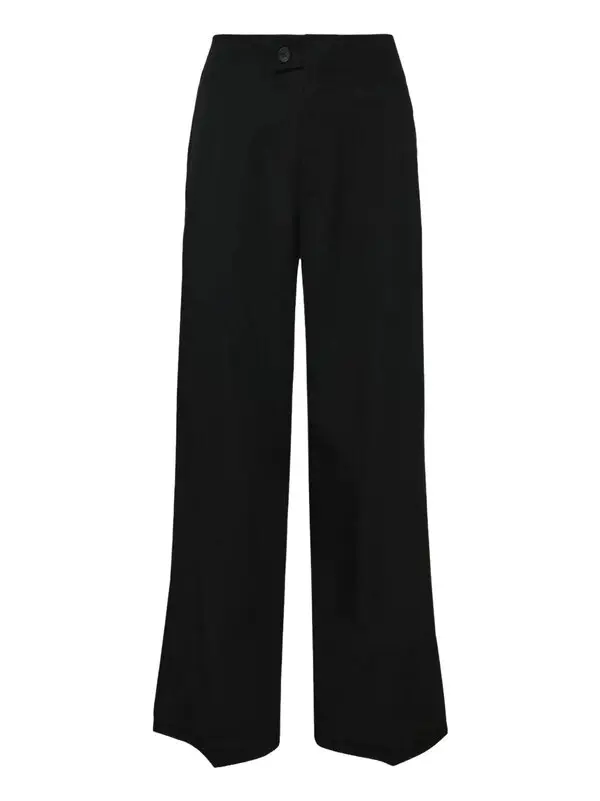 Yohji Yamamoto Front Button-fastening Trousers - Black