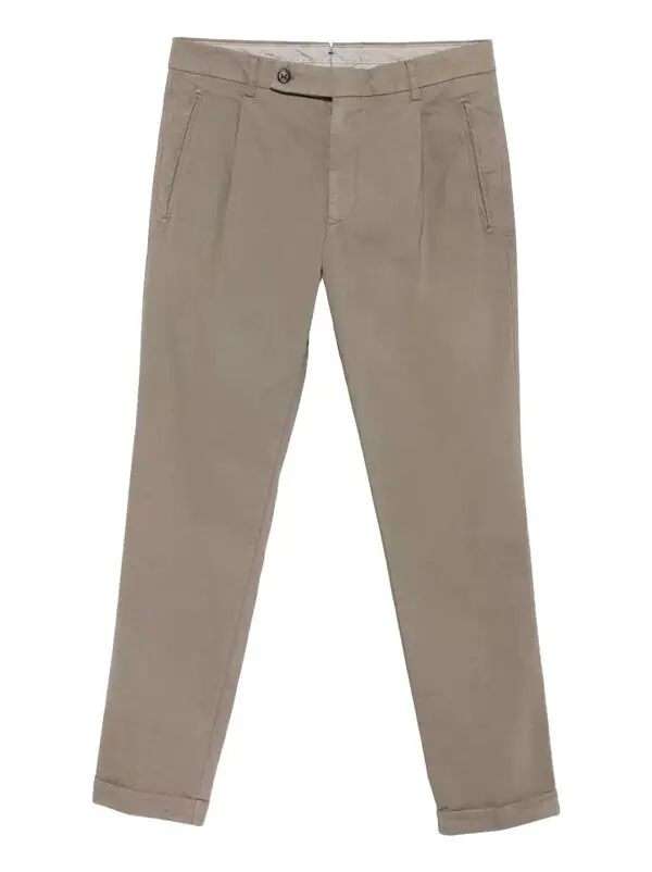 BERWICH Pleated Trousers - Brown