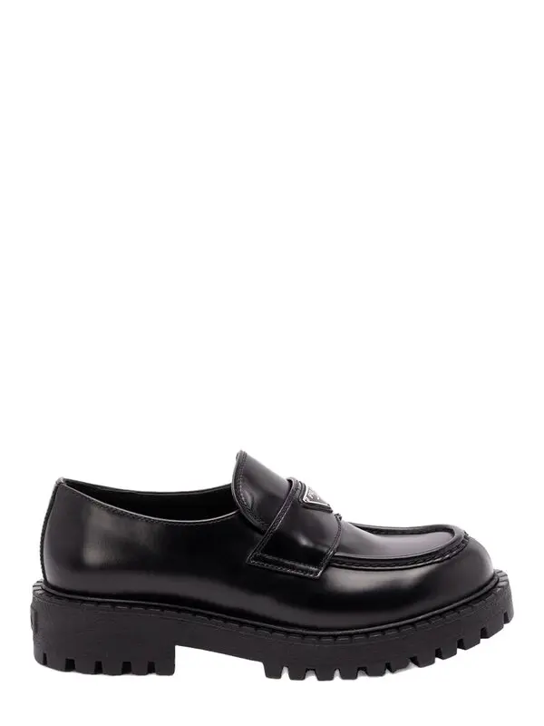 Prada Leather Loafers - Black