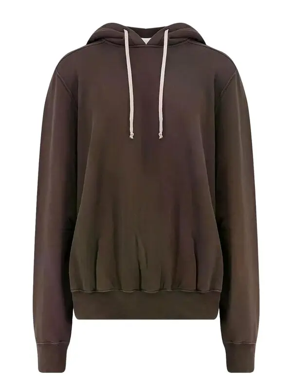 Rick Owens Drawstring Cotton Hoodie - Brown