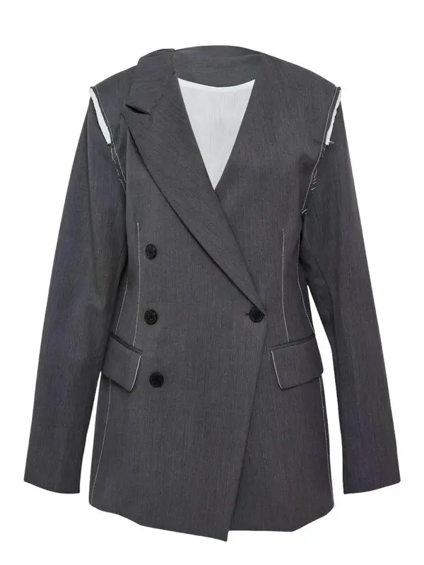 MMAM Origami Double-breasted Blazer - Grey