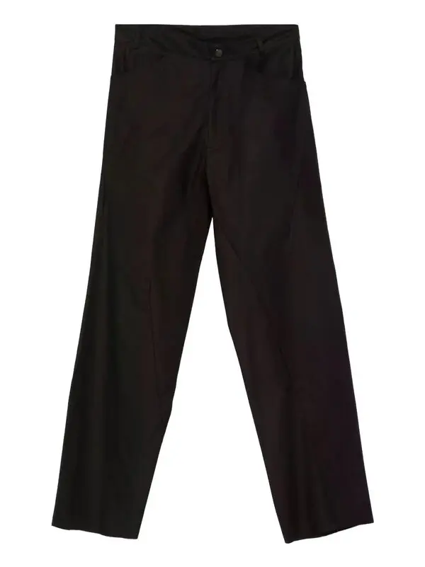 LEON EMANUEL BLANCK Frayed-hem Trousers - Black