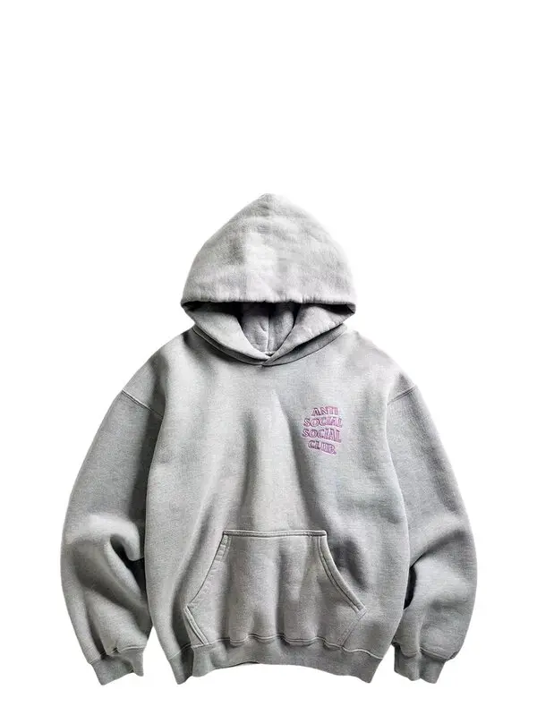 ANTI SOCIAL SOCIAL CLUB Logo-appliqué Hoodie - Grey