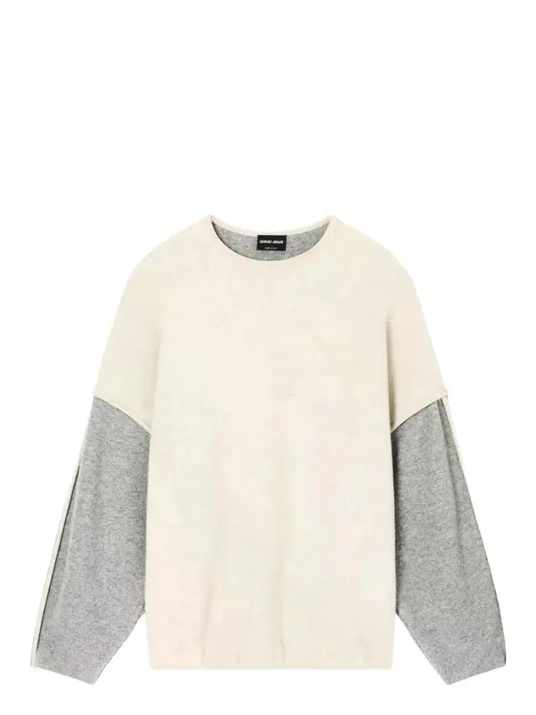 Giorgio Armani Virgin Wool Blend Sweater - Neutrals