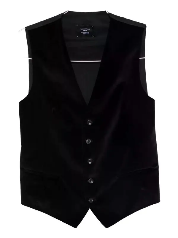 Tagliatore Brian Button Waistcoat - Black