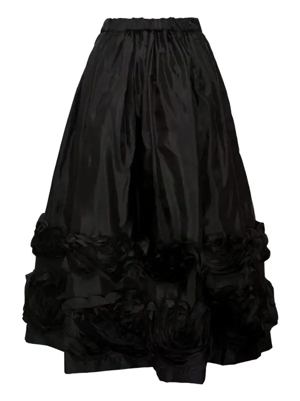 Comme Des Garçons Gathered Midi Skirt - Black