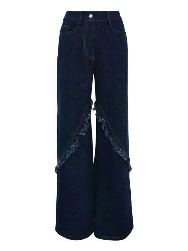 Alexis Braxten Fringed Trousers - Blue