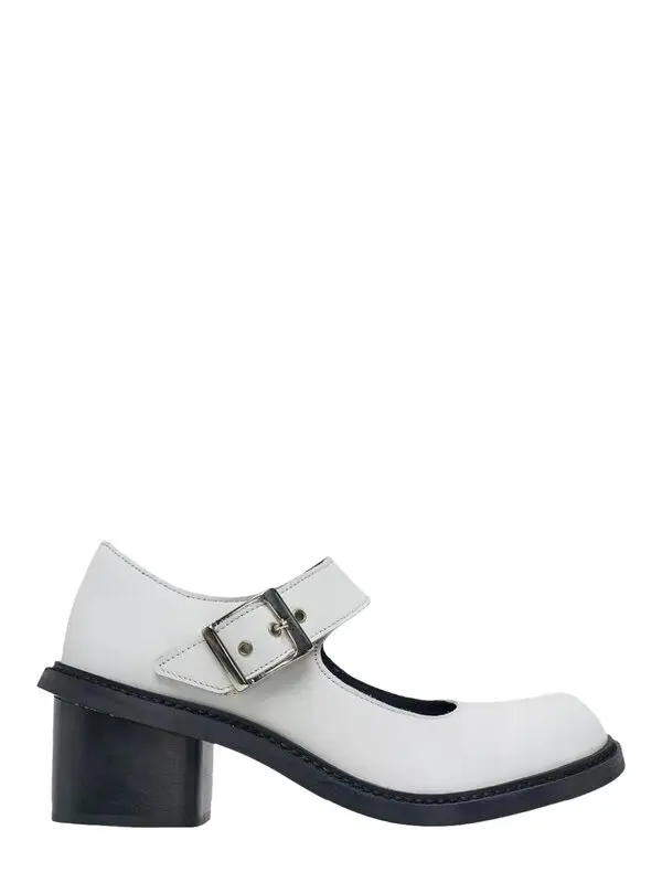 Comme Des Garçons X Phileo Mary Janes Buckle Pumps - White
