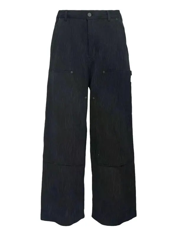 TAAKK Crepe-texture Trousers - Black