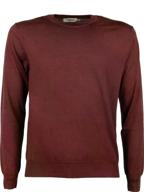 Altea Crew Neck Long Sleeve Sweater - Red