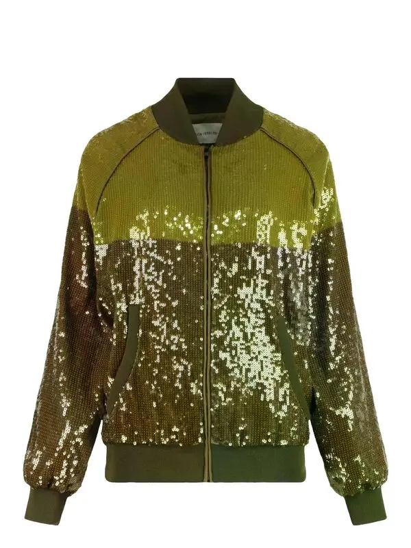 Alberta Ferretti Sequin-embellished Jacket - Green