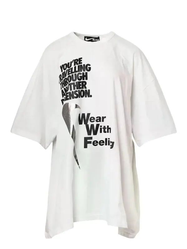 BLACK COMME DES GARÇONS X Nike Graphic-print T-shirt - White