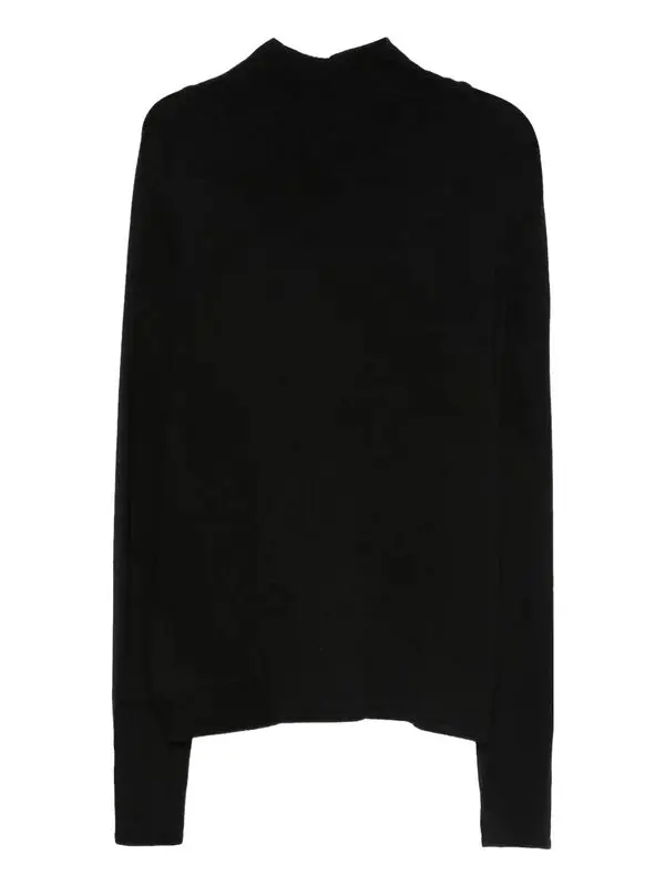 LEON EMANUEL BLANCK Turtleneck Long Sleeve Sweater - Black